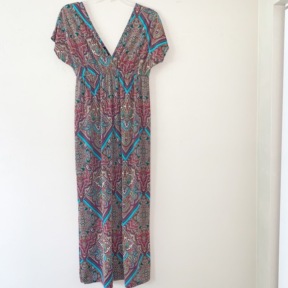 Rhapsody | Dresses | Rhapsody Colorful Maxi Dress | Poshmark